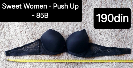 Sweet Women Push Up grudnjak brushalter crni 85B