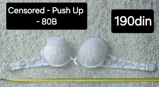 Censored Push Up grudnjak brushalter beli 80B