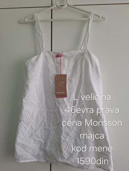 Monsoon bela majica sa vezom