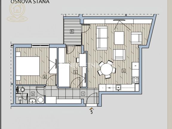 Na prodaju dvoiposoban stan – 59 m², Obilićev venac, Niš