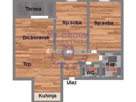 Trandzament trosoban stan 64m2