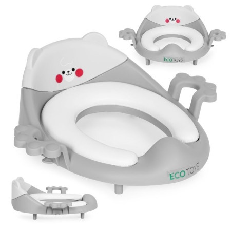Eco toys adapter za wc šolju sa rukohvatima, gray ( pp104 grey )