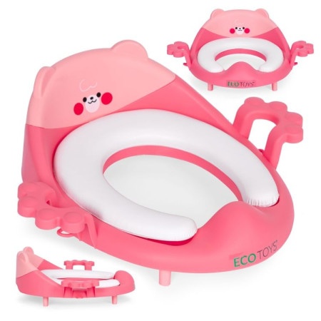 Eco toys adapter za wc šolju sa rukohvatima, pink ( pp104 pink )