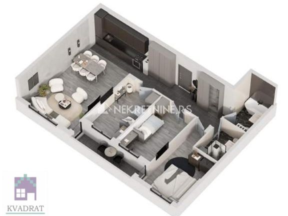 Četvorosoban stan 92.24m2, I sprat - Novi ritam Novog Sada - 202.928€