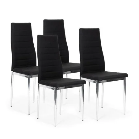 Modernhome trepezarijske stolice set 4 kom tami eko koža black ( dc855-c-4 black )