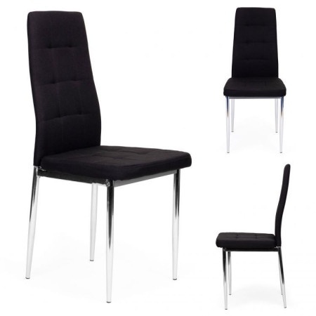 Modernhome trpezarijske stolice set 4 kom tami ( dc858f-4 black )