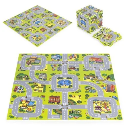 Eco toys velika podloga za igru eva foam city 90.5x90.5 cm 21 deo ( ecoeva018 )