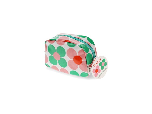 Neseser - Pink and green Daisy, S