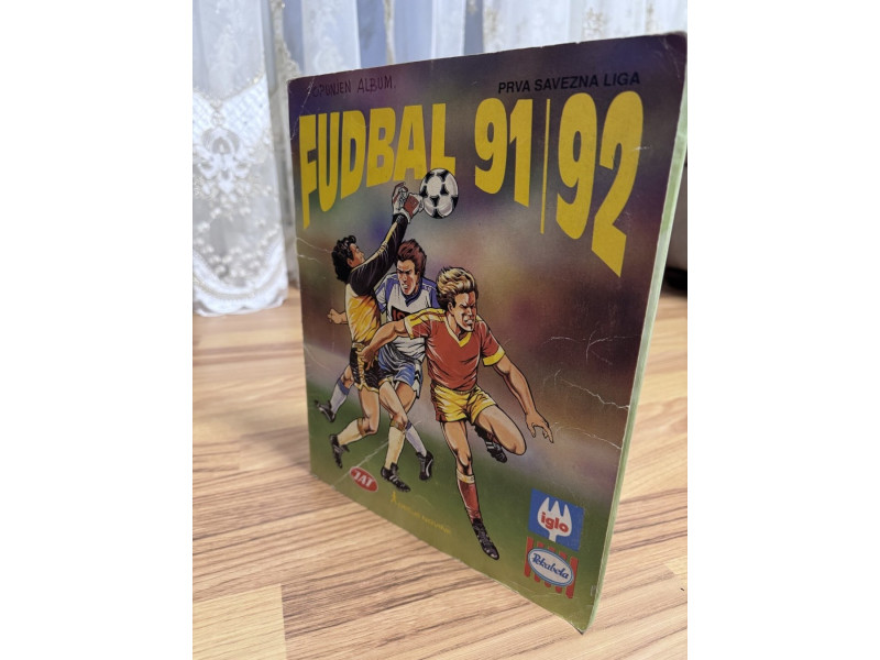 FUDBAL”PRVA SAVEZNA LIGA 91-92 PUN ALBUM !!!
