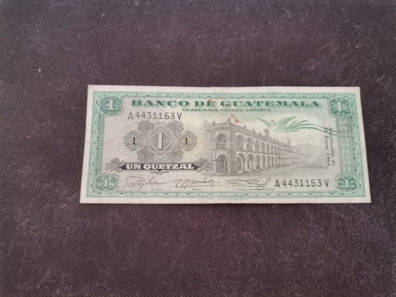 GUATEMALA 1 QUETZAL 1966