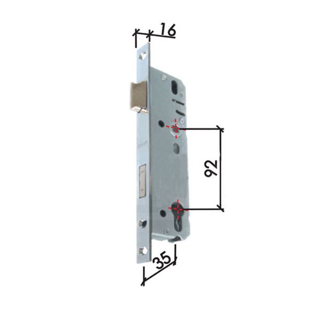 DABEL brava za PVC vrata B2036 C Hr 35/92/16/8 3.stepen DBP1