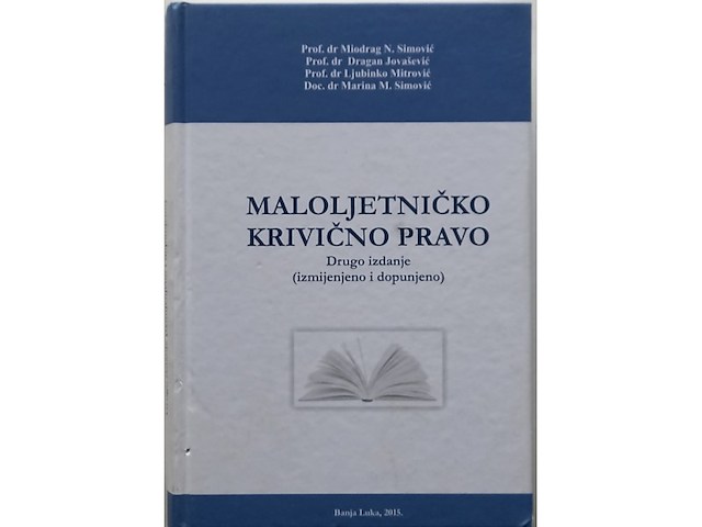 MALOLJETNIČKO KRIVIČNO PRAVO