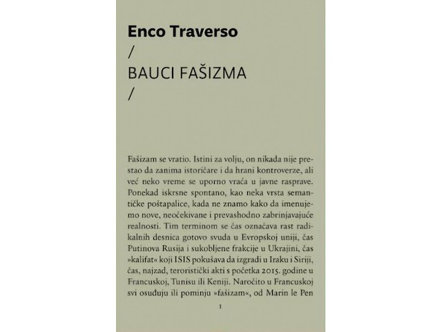 Bauci fašizma - Enco Traverso