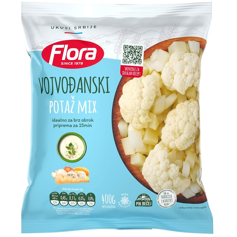 Flora mix za potaž vojvođanski smrz 400g flora