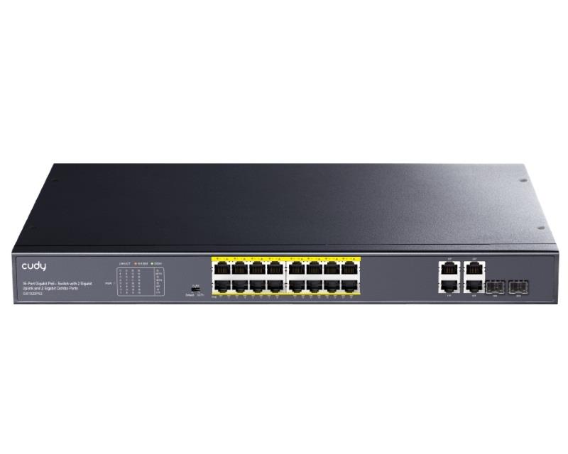 CUDY GS1020PS2 PoE+ 16port Gigabitni switch