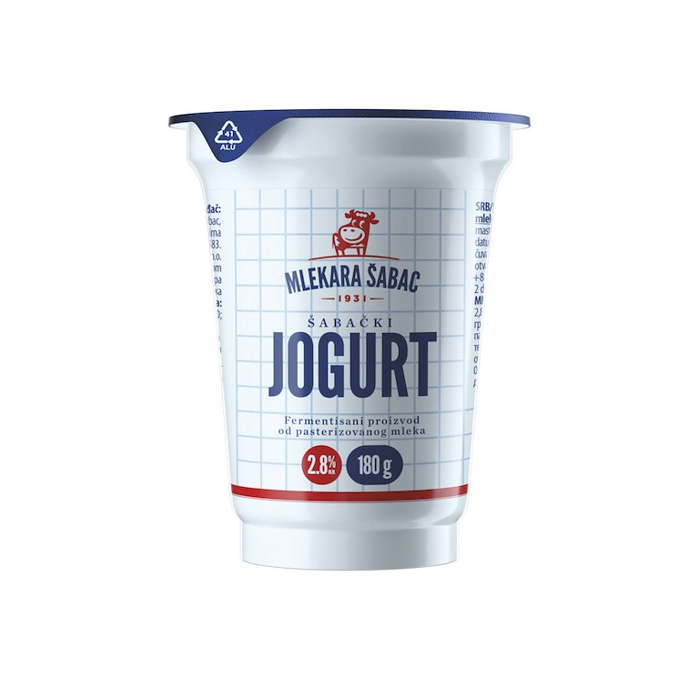 Šabački jogurt 2,8% mm 180 g