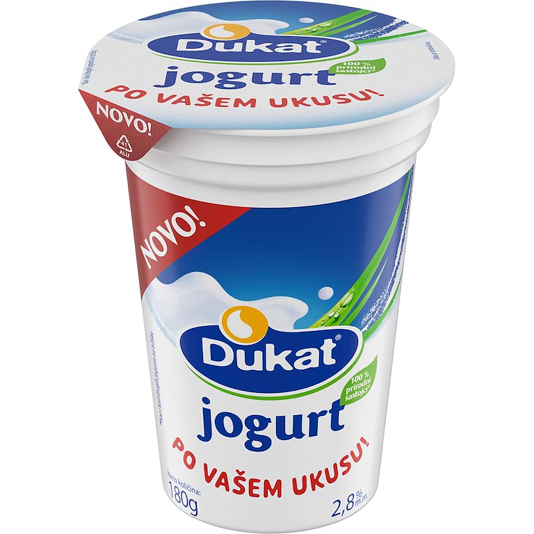 Jogurt 2,8%mm 180g dukat