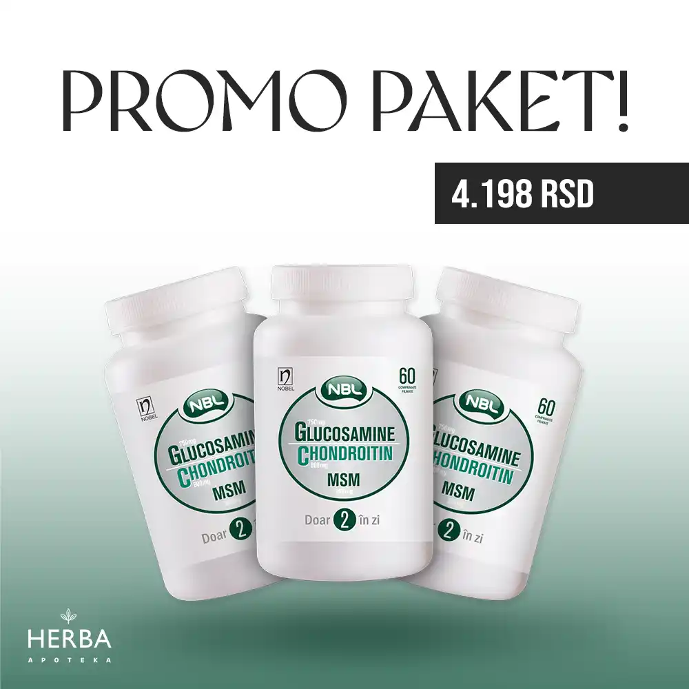 NBL Promo paket Glucosamine Chondroitin MSM za zglobove i hrskavicu 3x60 tableta