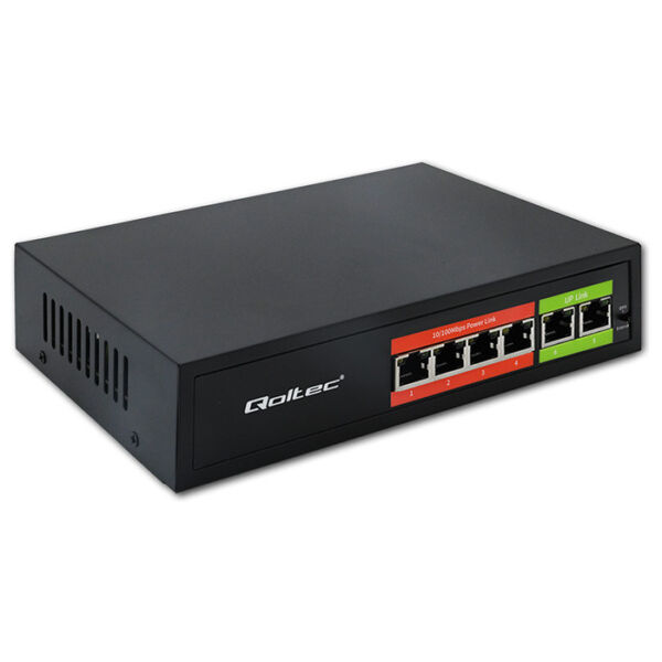 PoE SWITCH 8x RJ45 | 2x RJ45 Uplink | 120W | 10/100Mb/s