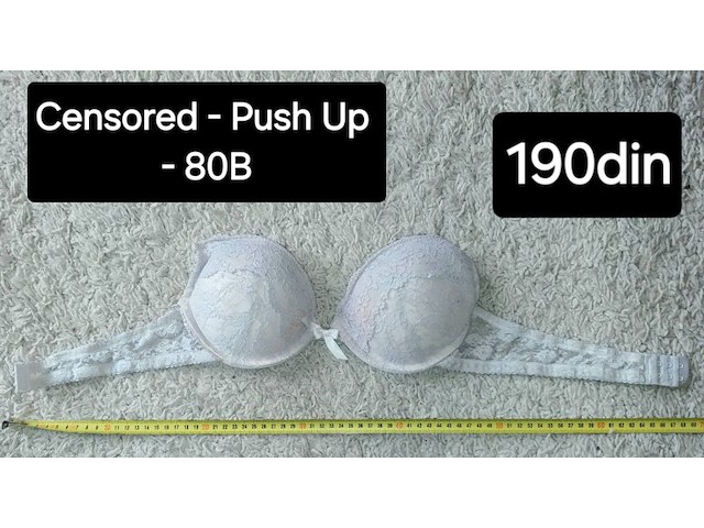 Censored Push Up grudnjak brushalter beli 80B