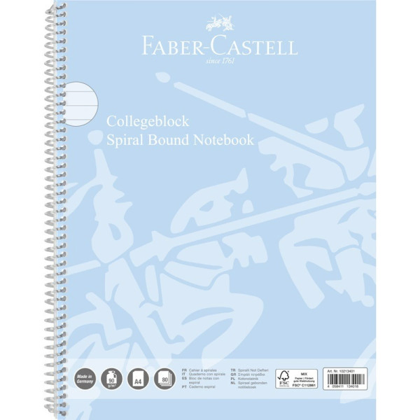 Sveska Faber-Castell sky blue dikto A4 80 listova