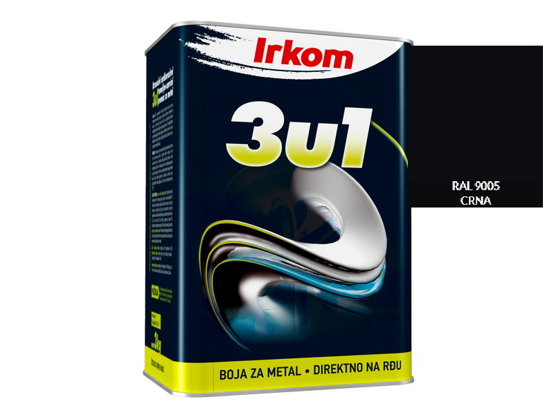 IRKOM 3U1 CRNI RAL 9005 3KG