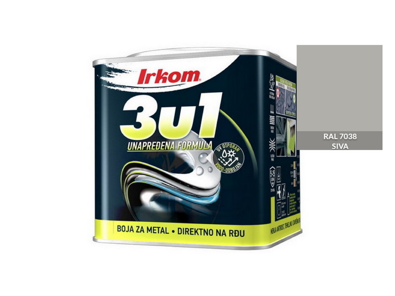 IRKOM 3U1 SIVI RAL 7038 1KG