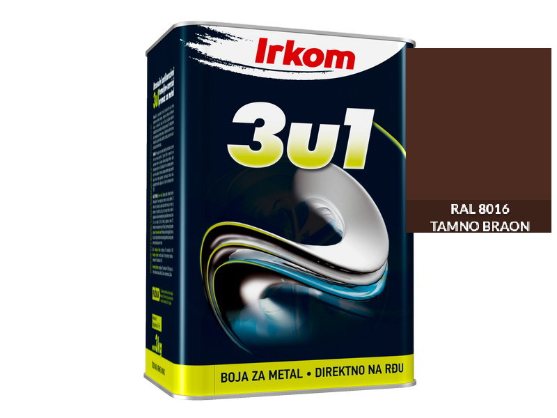 IRKOM 3U1 TAMNO BRAON RAL 8016 3KG