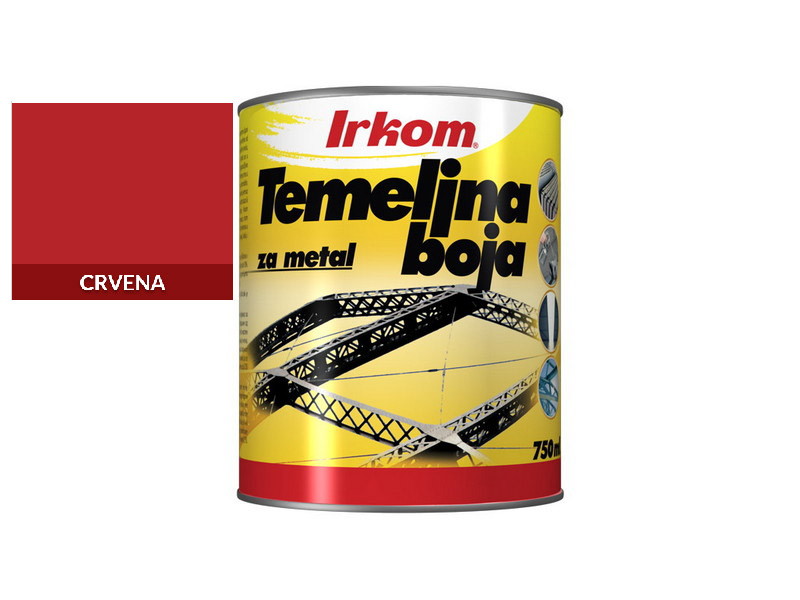 IRKOM TEMELJNA BOJA CRVENA 750ML