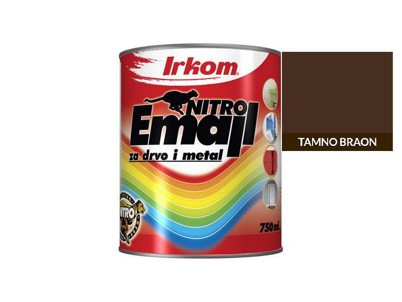 IRKOM NITRO EMAJL TAMNO BRAON 750ML