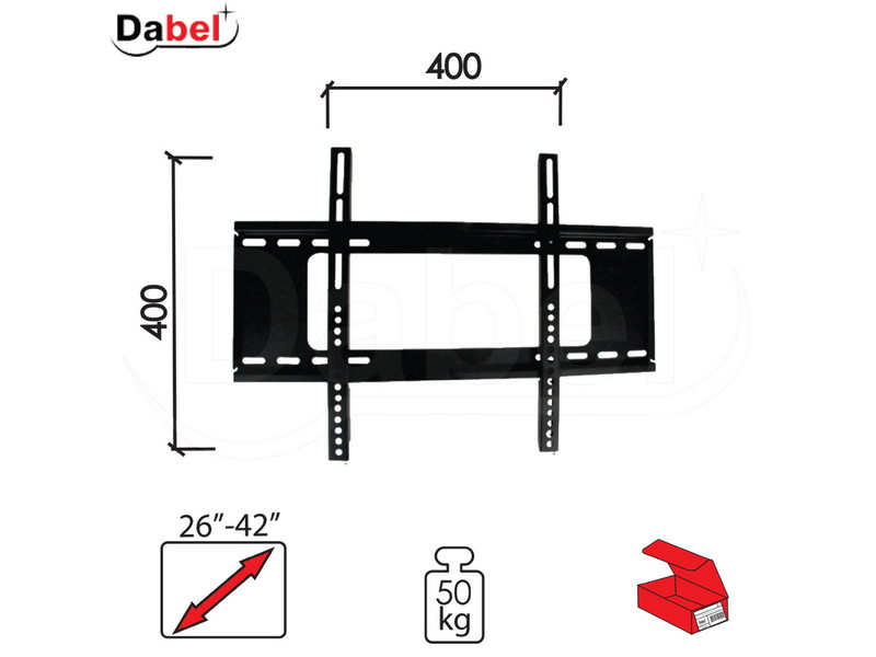 NOSAČ-TV N100 CRNI 26-42" 400X400