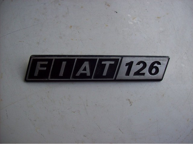 FIAT 126 Stari metalni znak - orginal