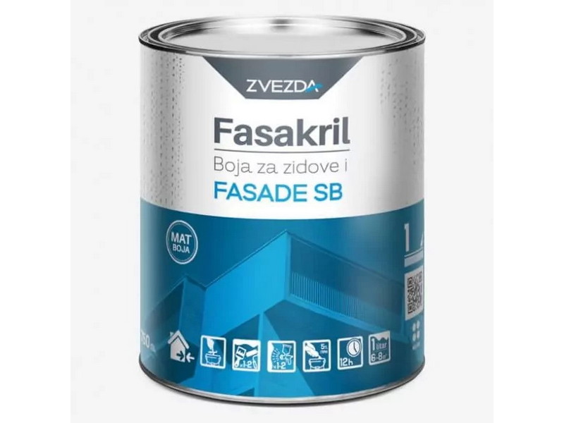 FASAKRIL BOJA ZA ZIDOVE I FASADE 0.750