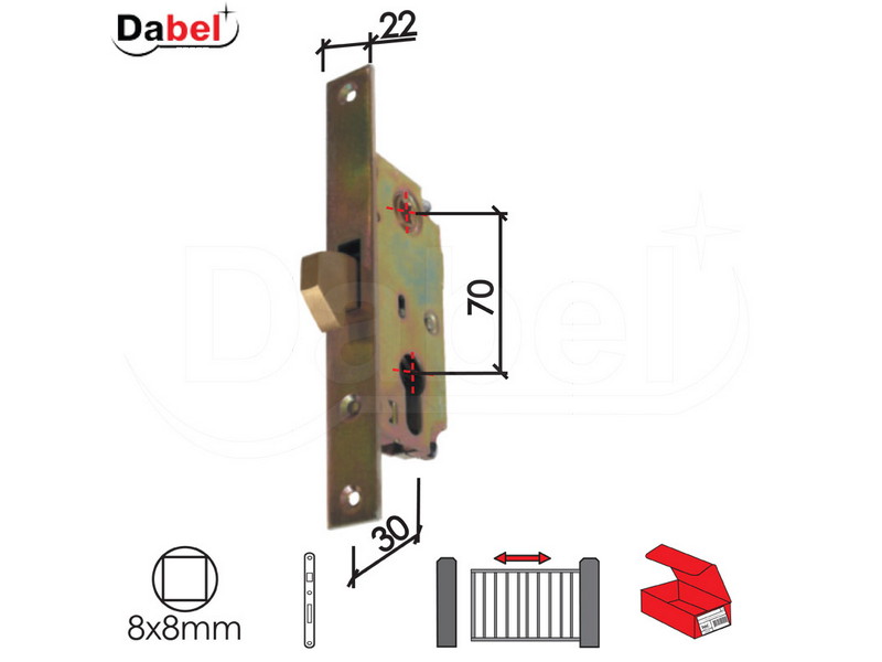 BRAVA ZA KLIZNA VRATA B1002 CILINDAR