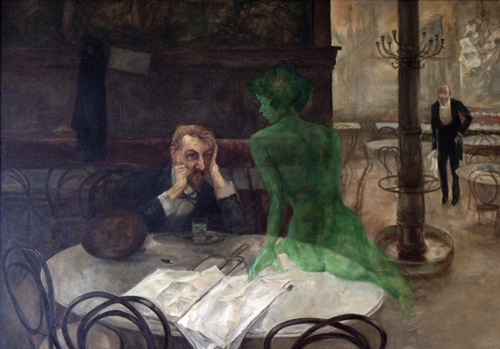 The Absinthe Drinker in Café Slavia (1901)