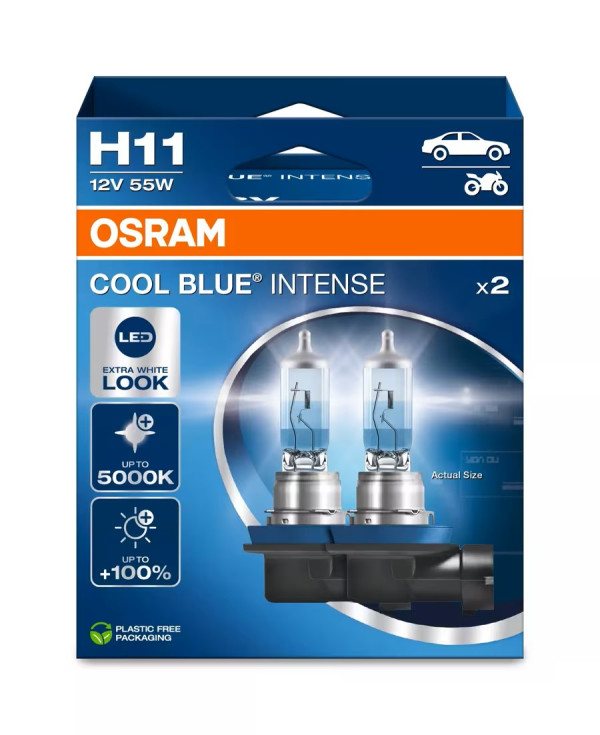 OSRAM COOL BLUE INTENSE H11 64211CBN-2HB 55W 12V PGJ19-2 4062172387651