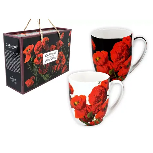CARMANI SET SOLJA ZA CAJ FLORAL STORY POPPIES 400ML
