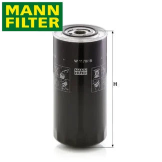 Filter ulja MANN W1170/15 IVECO 370 FIAT 300 58-