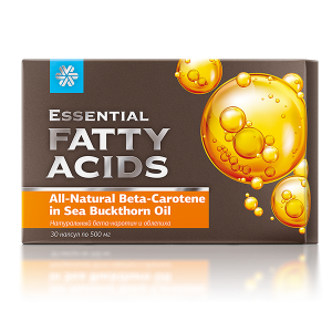 All-natural beta carotene in sea buckthorn oil, 30 kapsula - Essential Fatty Acids