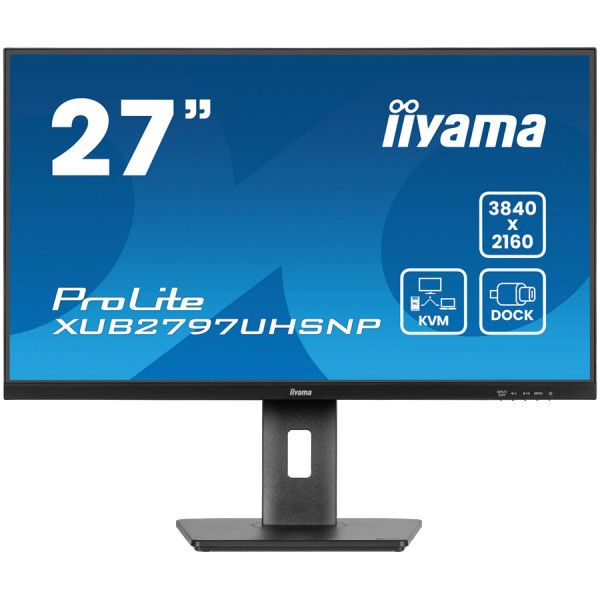27'' IPS-panel, 3840x2160 UHD, USB-C Dock (96W PD, LAN, DP-OUT, USB 3x3.2+1xC(15W)), 4ms, 15cm height adj. stand, 350cdm2, HDMI, DisplayPort