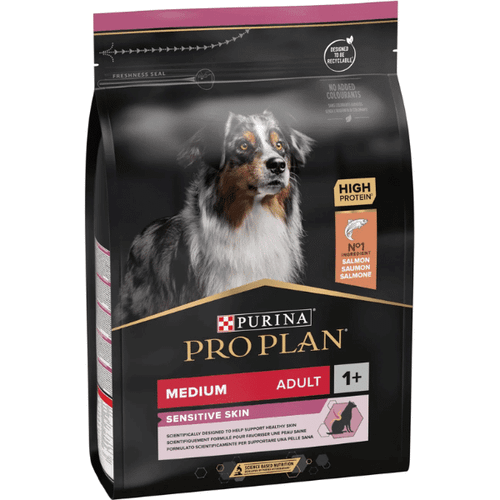 Purina Pro Plan Dog Medium Adult Sensitive Skin Losos - 3 kg