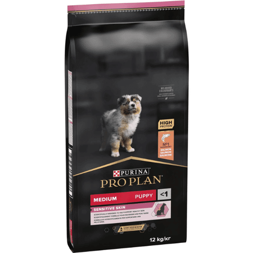 Purina Pro Plan Dog Medium Puppy Sensitive Skin Losos 12 kg