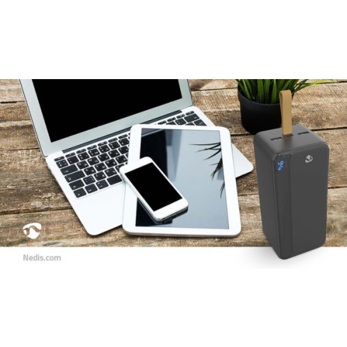 PBKPD20W325BK Powerbank, 30000mAh, 1xUSB-C, 2xUSB-A, PD3.0 20W, Lithium-Polymer, Display