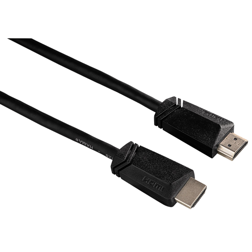 HAMA HDMI Kabl, 5m (Crna) - 00122102, HDMI 1.4 (4K @30fps), HDMI A - muški, HDMI A - muški, Okrugli