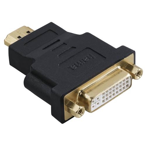 HAMA adapter HDMI na DVI (m/ž) (Crni) - 34036, HDMI A, DVI-D Dual link, m/ž, Adapter bez kabla