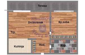 Dvosoban stan u Sremskoj Kamenici,40m2
