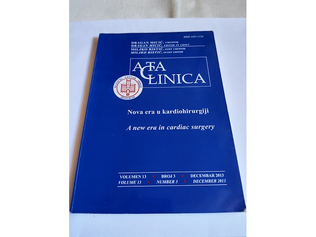 Acta clinica - Nova era u kardiologiji