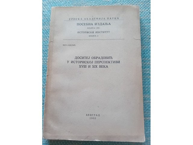 Dositej Obradović u istorijskoj perspektivi XVIII i XIX