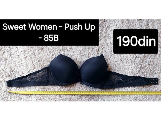 Sweet Women Push Up grudnjak brushalter crni 85B