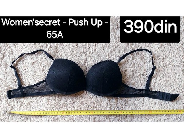Women`secret Push Up grudnjak brushalter crni 65A